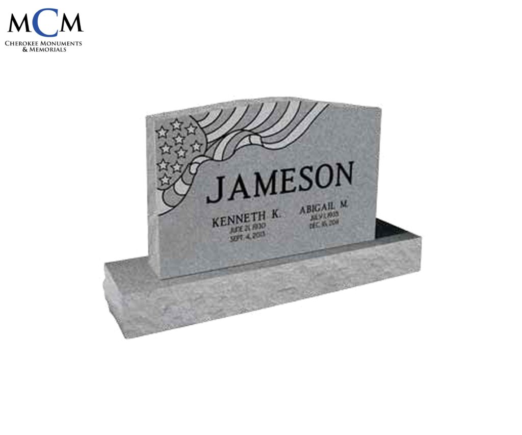 Granite Traditional Upright - Cherokee Monuments & Memorials